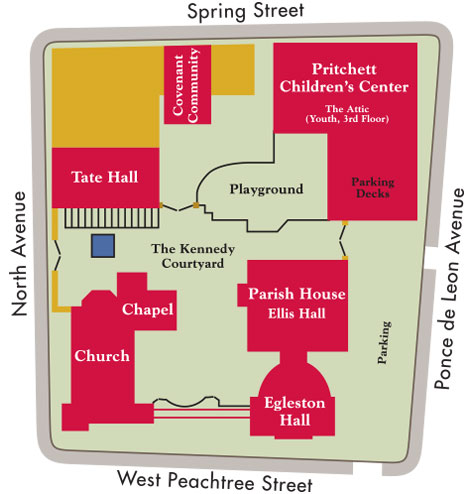Campus Maps and Parking | All Saints' Episcopal Church